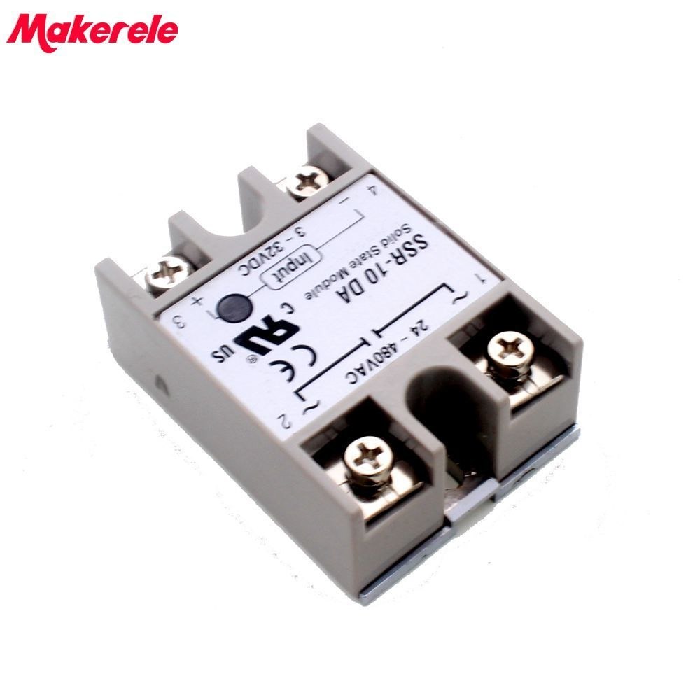 3-32VDC Solid State Relay SSR-10DA 10A Module Input 24-380VAC top brand makerele | Makerele