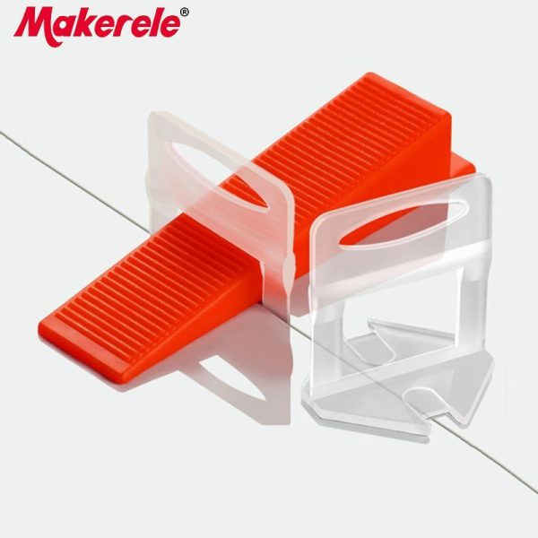 100pcs Tile Leveling System Clips Kit Wall Floor Tile Spacer Tiling ...