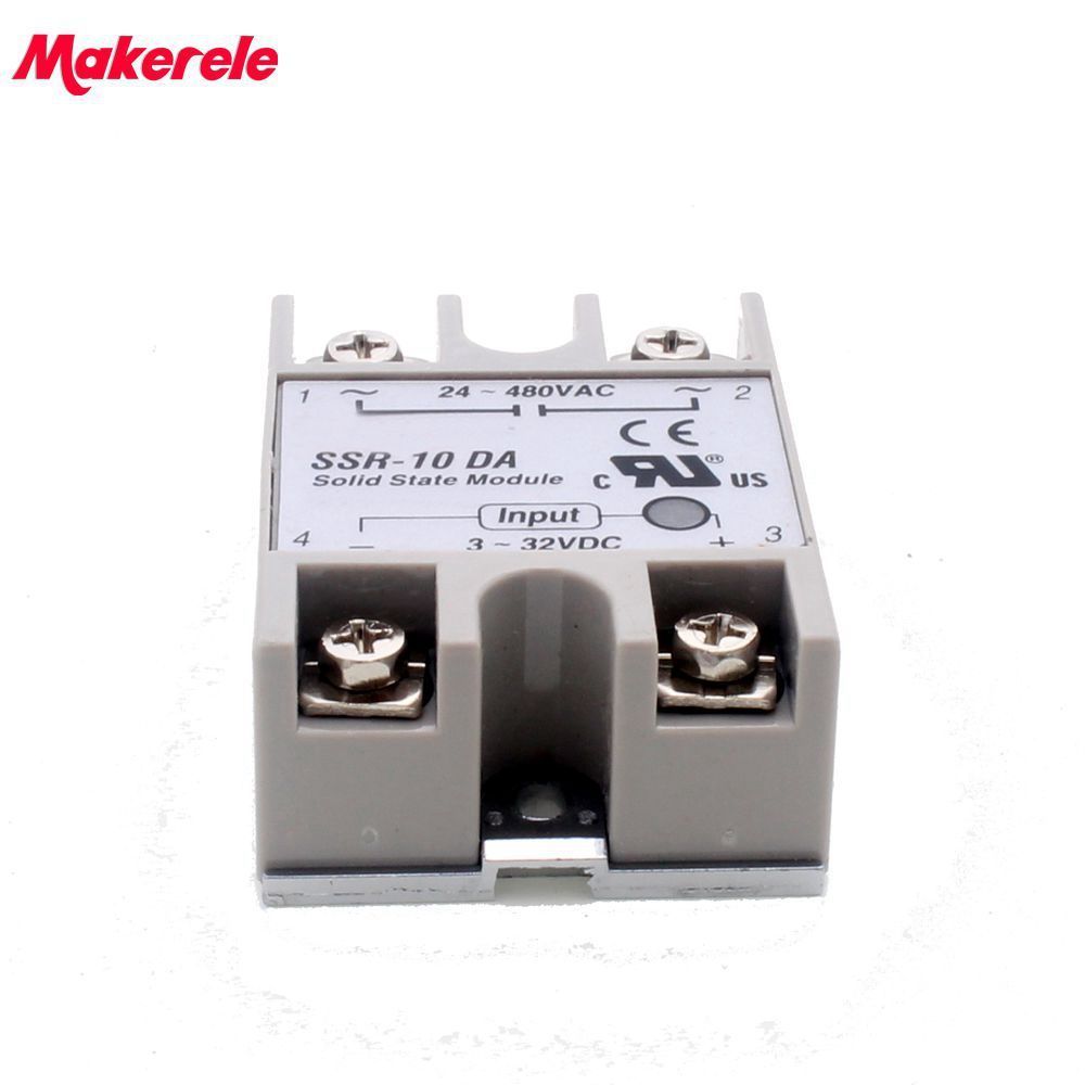3-32VDC Solid State Relay SSR-10DA 10A Module Input 24-380VAC top brand makerele | Makerele