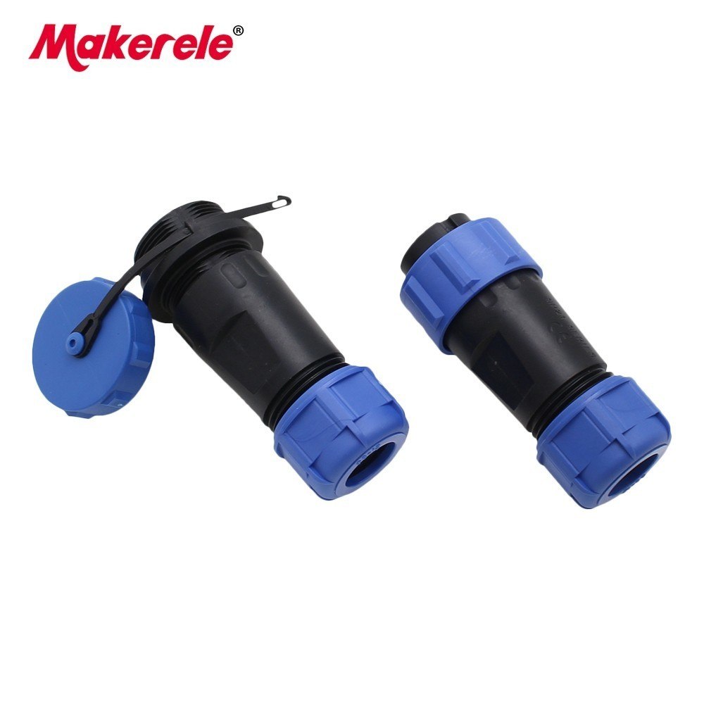 4P IP68 Connector Waterproof Diameter 21mm Straight Butt Socket SP21 ...