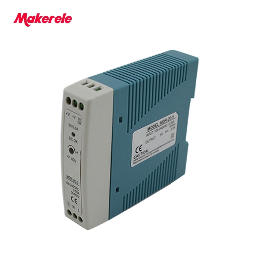Ac To Dc Single Output Din Rail Mounted Switching Power Supply 20W 5/12 ...