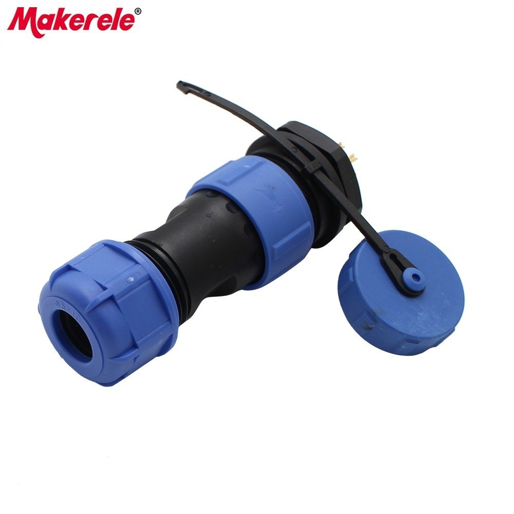 SP17 Waterproof Connectors Aviation Plug 17MM Male And Female Rear Nut ...