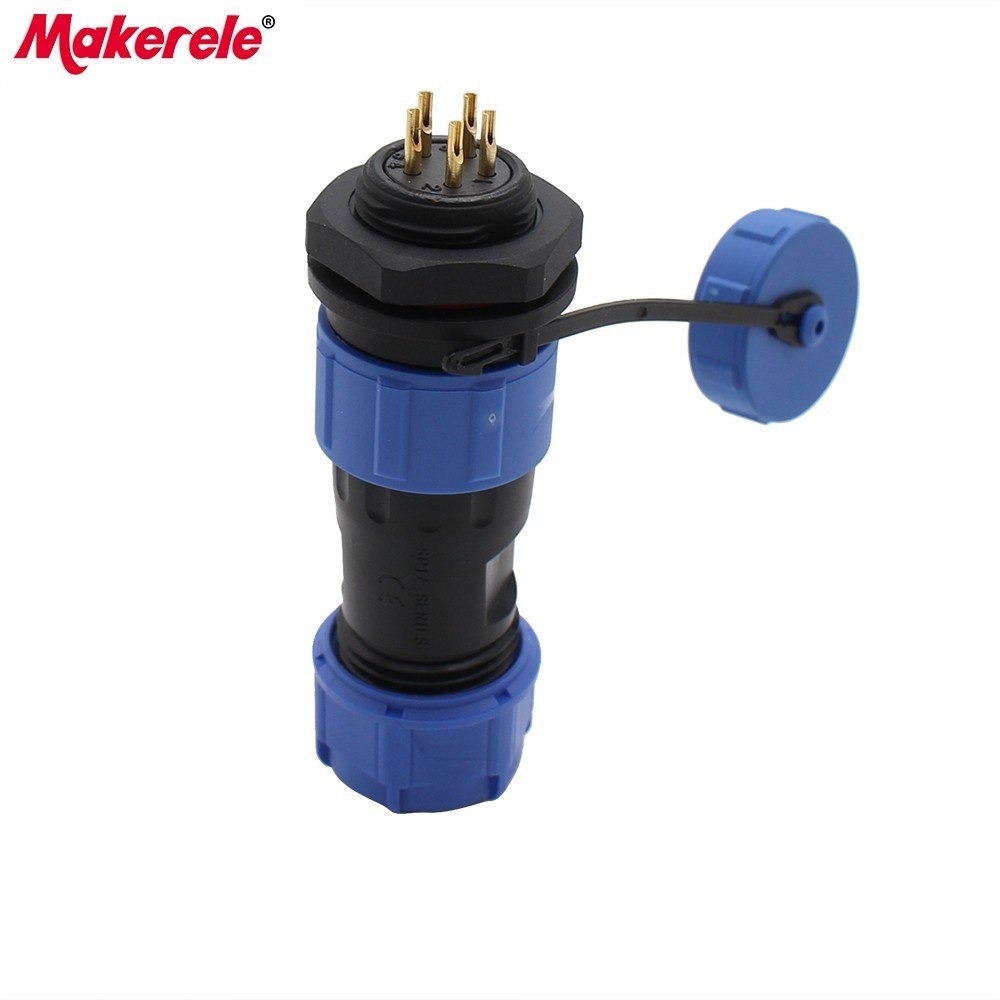 SP17 Waterproof Connectors Aviation Plug 17MM Male And Female Rear Nut ...