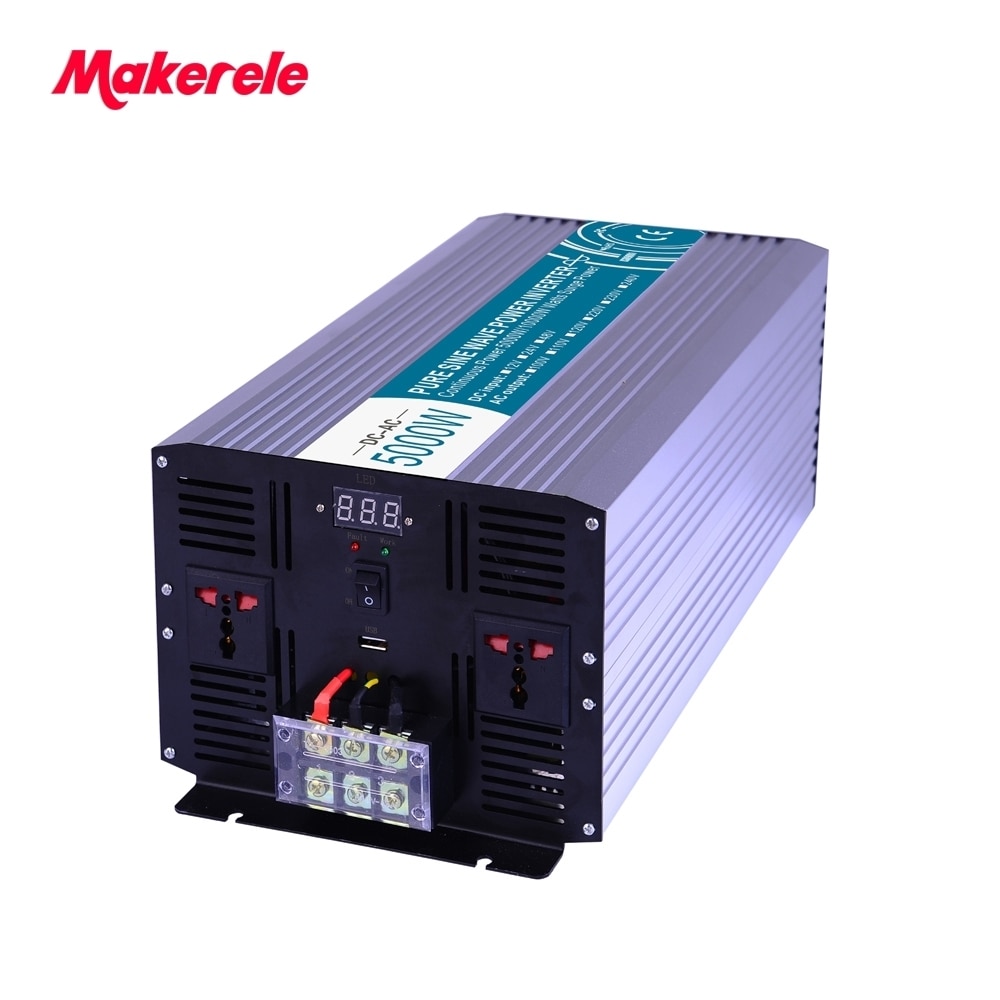off grid 5kw solar inverter 12v 110v 5000w pure sine wave power ...